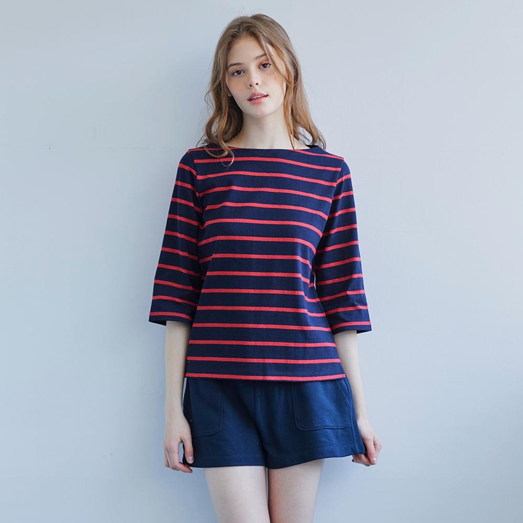 벨 스트라이프 5부 티셔츠 ver2(MCG1-TS111)- 이랜드몰