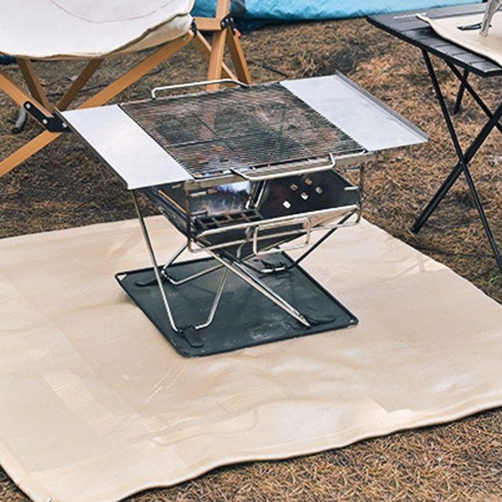 [1300k] 바베큐 방화매트 50x50cm 불멍 그릴 화로대 감성캠핑- 이랜드몰