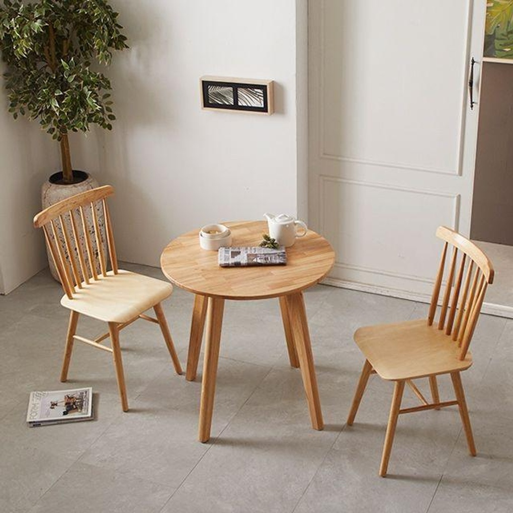 [1300k] 웨하스 원목 2인 원형식탁세트 GLS126- 이랜드몰