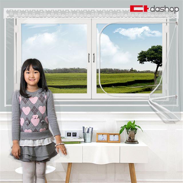 [1300k] 다샵 창문형 지퍼식 방풍비닐 투명 180x150- 이랜드몰