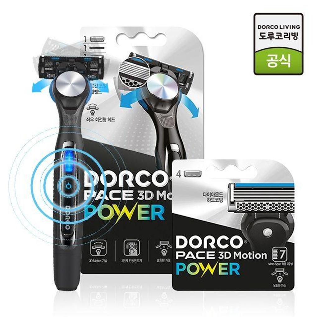 [1300k] 도루코 페이스 3D 모션 파워 진동면도기+면도날4입- 이랜드몰