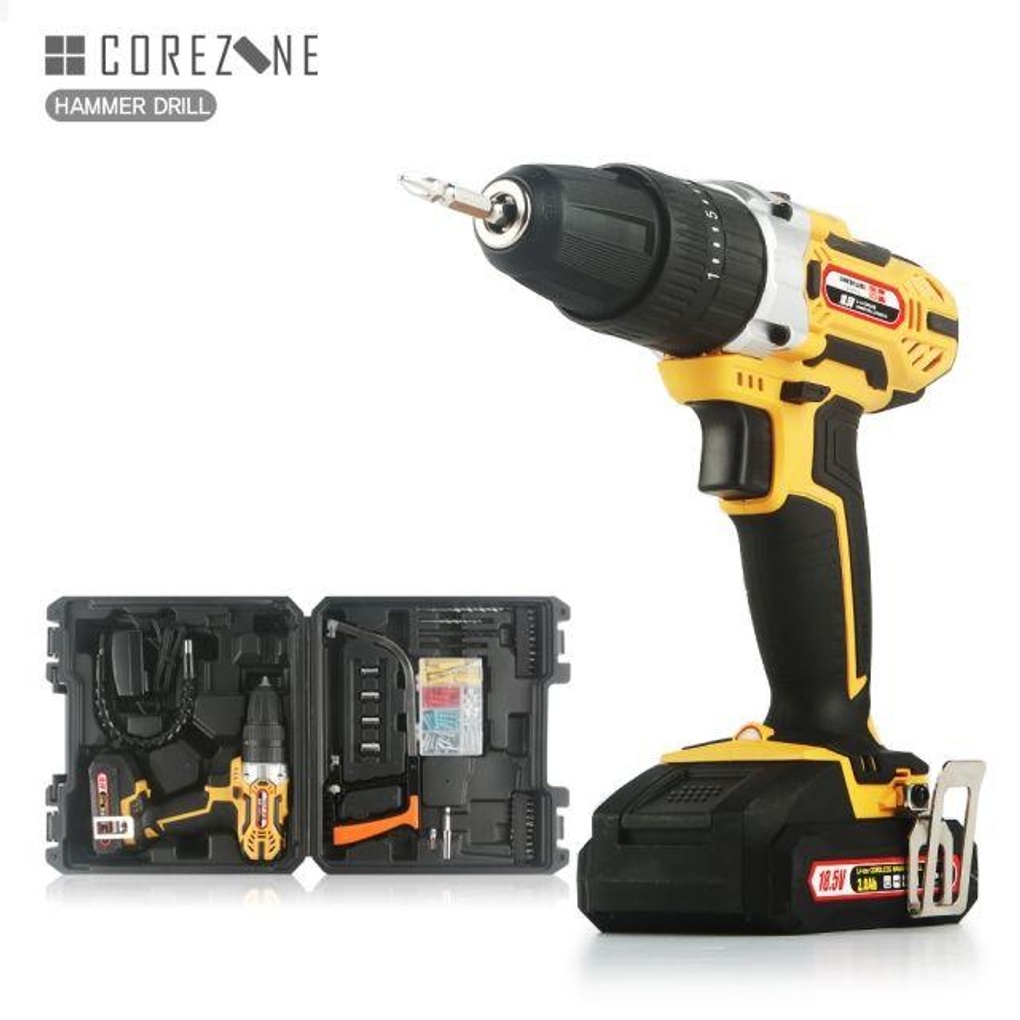 [1300k] 코아존 무선 충전용 전동드릴 햄머드릴 18.5V대용량 (고급형)- 이랜드몰
