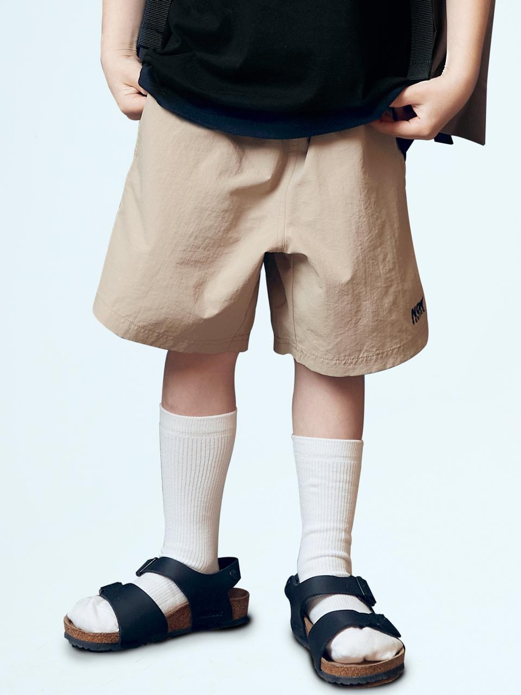 LOGO BAGGIES SHORTS BEIGE- 이랜드몰