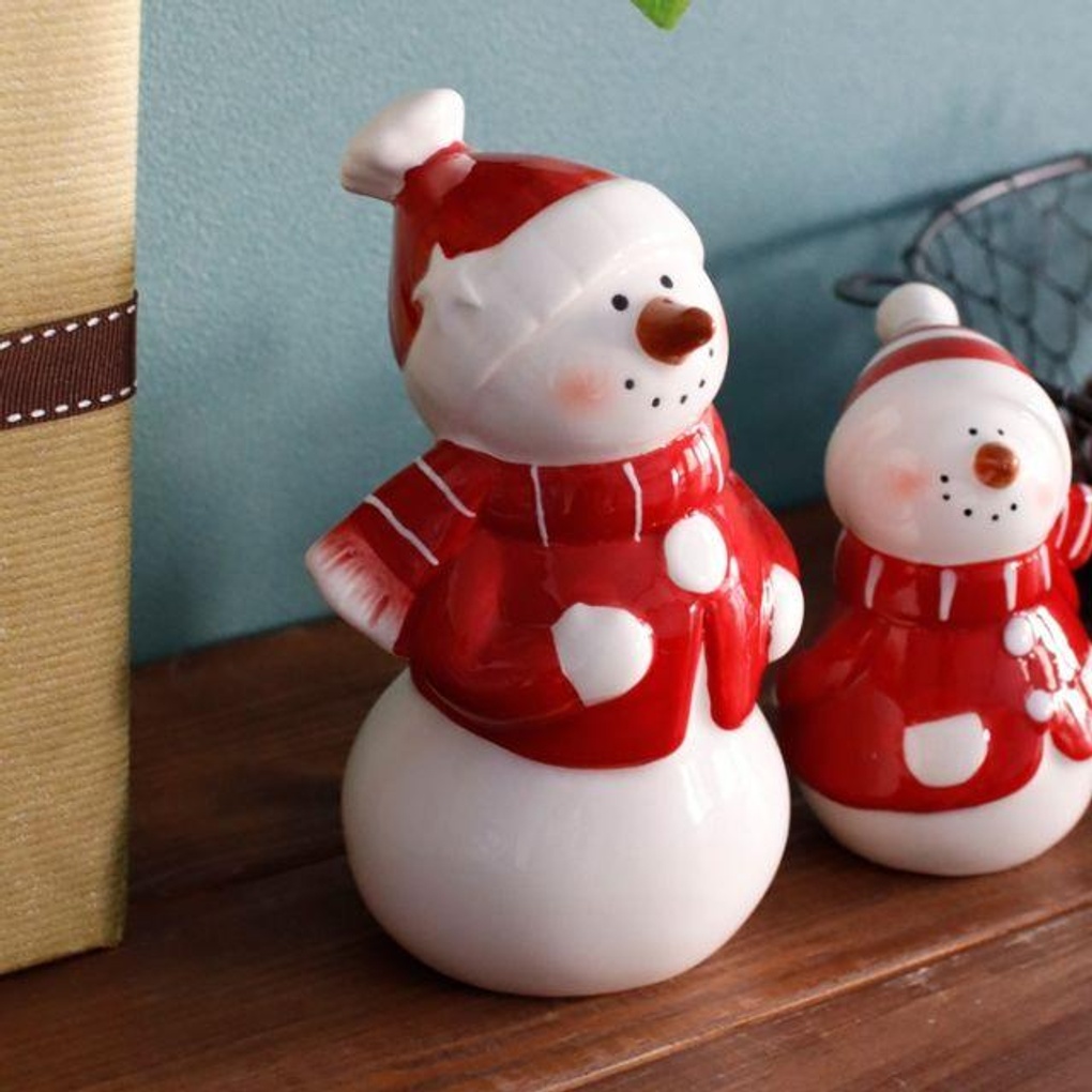 [1300k] 빨간옷 눈사람 장식 - 대 1p- 이랜드몰