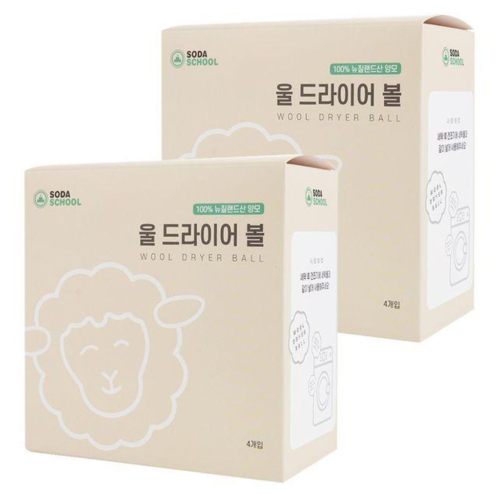 [1300k] 건조기 울 드라이어 볼 4p 2개 뉴질랜드산 천연 양모볼- 이랜드몰
