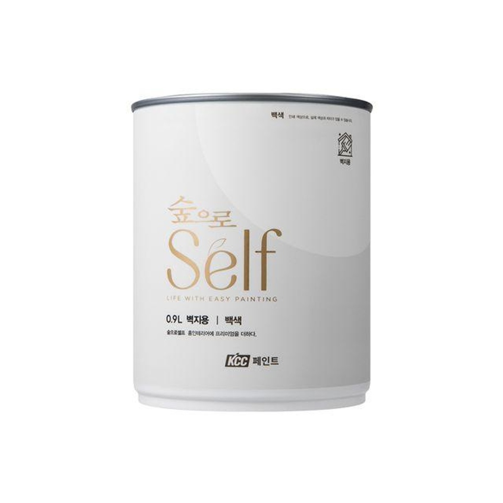[1300k] [KCC 숲으로셀프 벽지용] 프리미엄 페인트 백색 0.9L- 이랜드몰