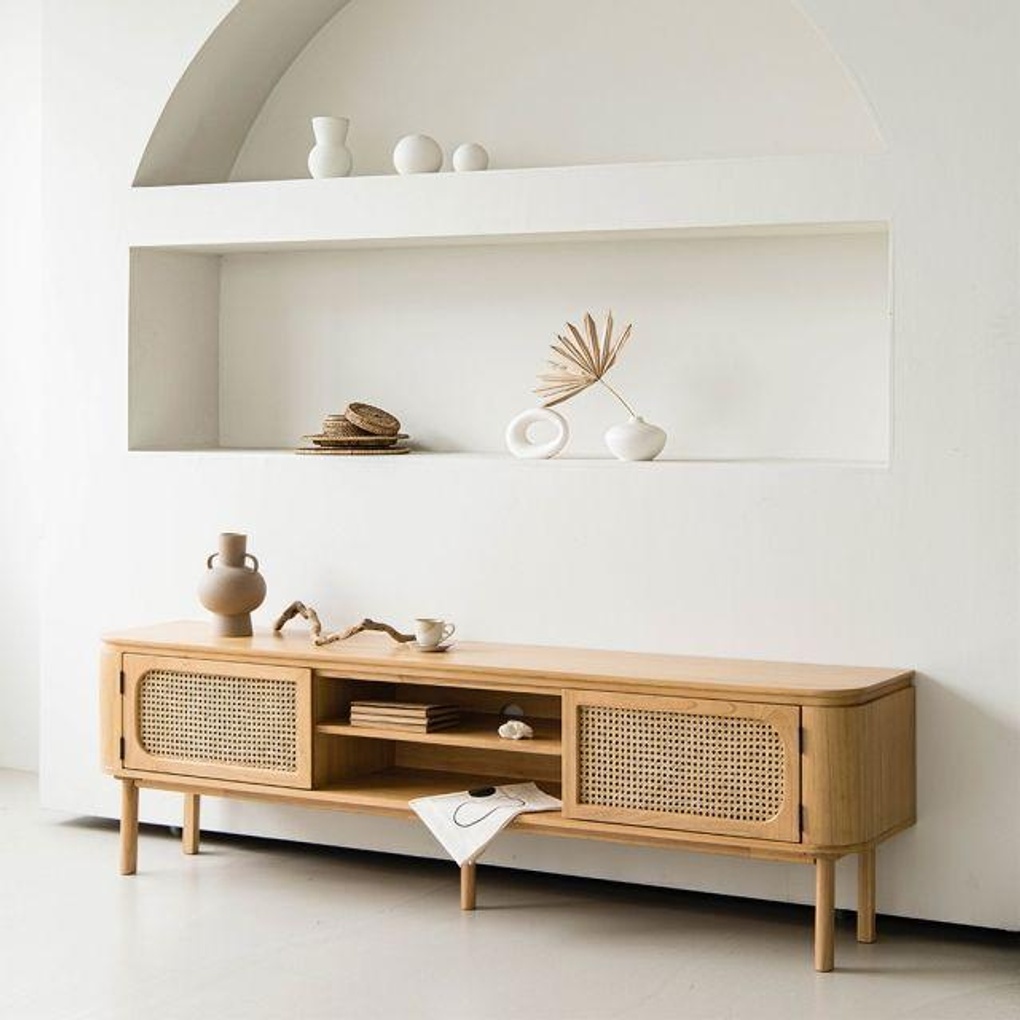 [1300k] 메이 라탄 AV 캐비닛 1800- 이랜드몰