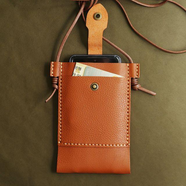 [1300k] 수제 가죽 핸드폰 가방 미르바탄 크로스백- 이랜드몰