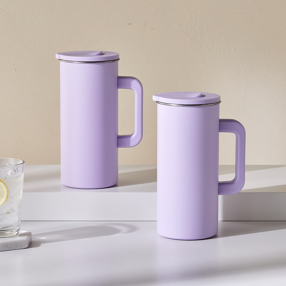 세척이 쉬운 스텐304 냉장고물병 1.5L 2P세트 퍼플_KC0223005- 이랜드몰