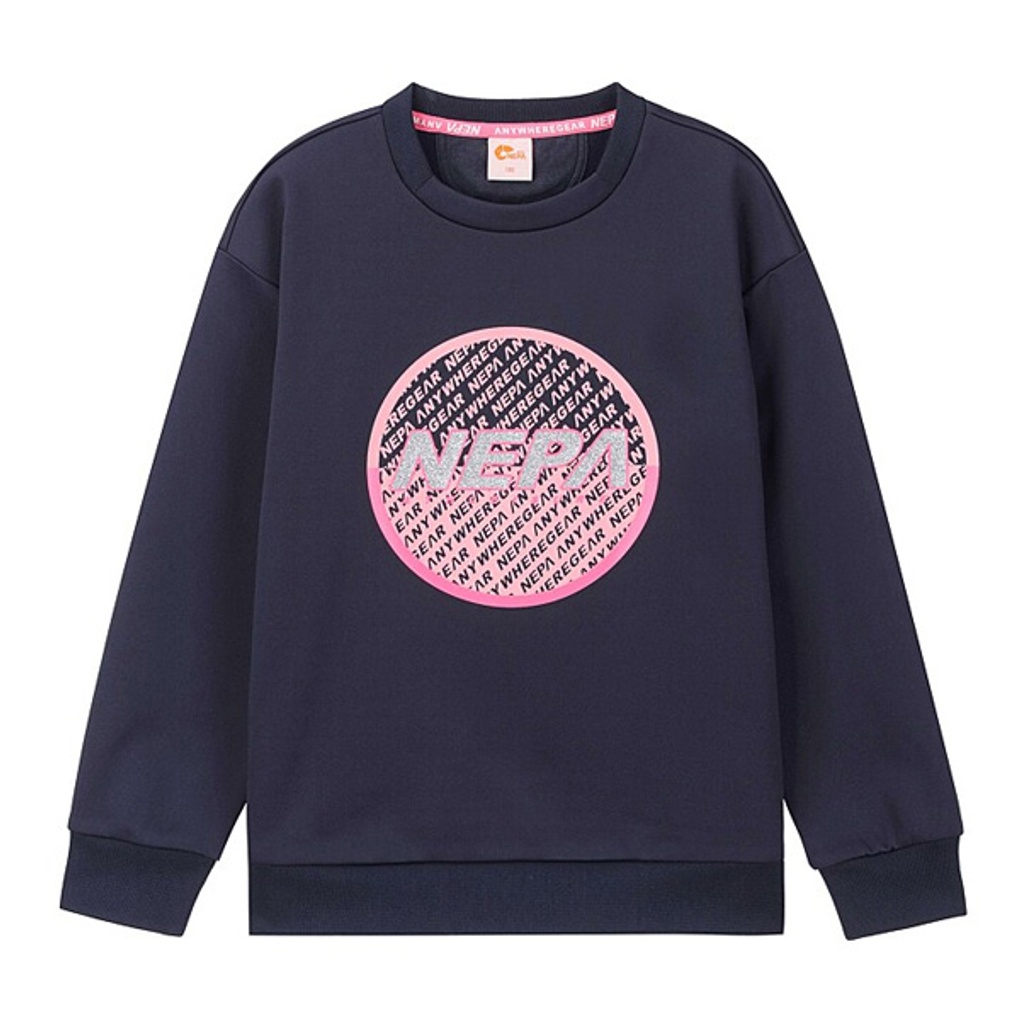 NEPA 네파키즈 공용 미스토 맨투맨 긴팔티셔츠 다크네이비 KF85308- 이랜드몰