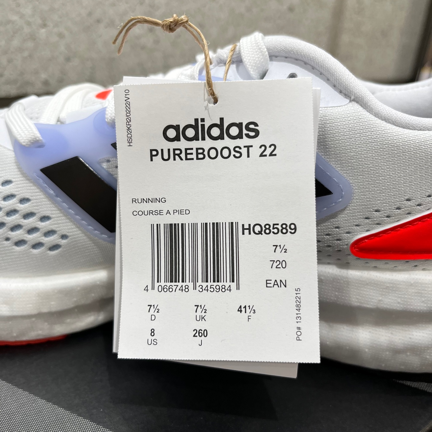 아디다스 [매장정품] 런닝화 퓨어부스트 22 HQ8589 블루- 이랜드몰