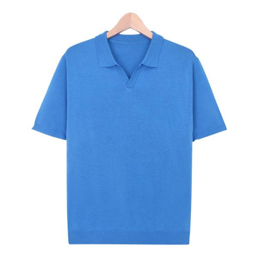 스콰즈 반팔티 SRE006 8COLOR 남여공용 오픈카라 베이직 니트 여름반팔- 이랜드몰