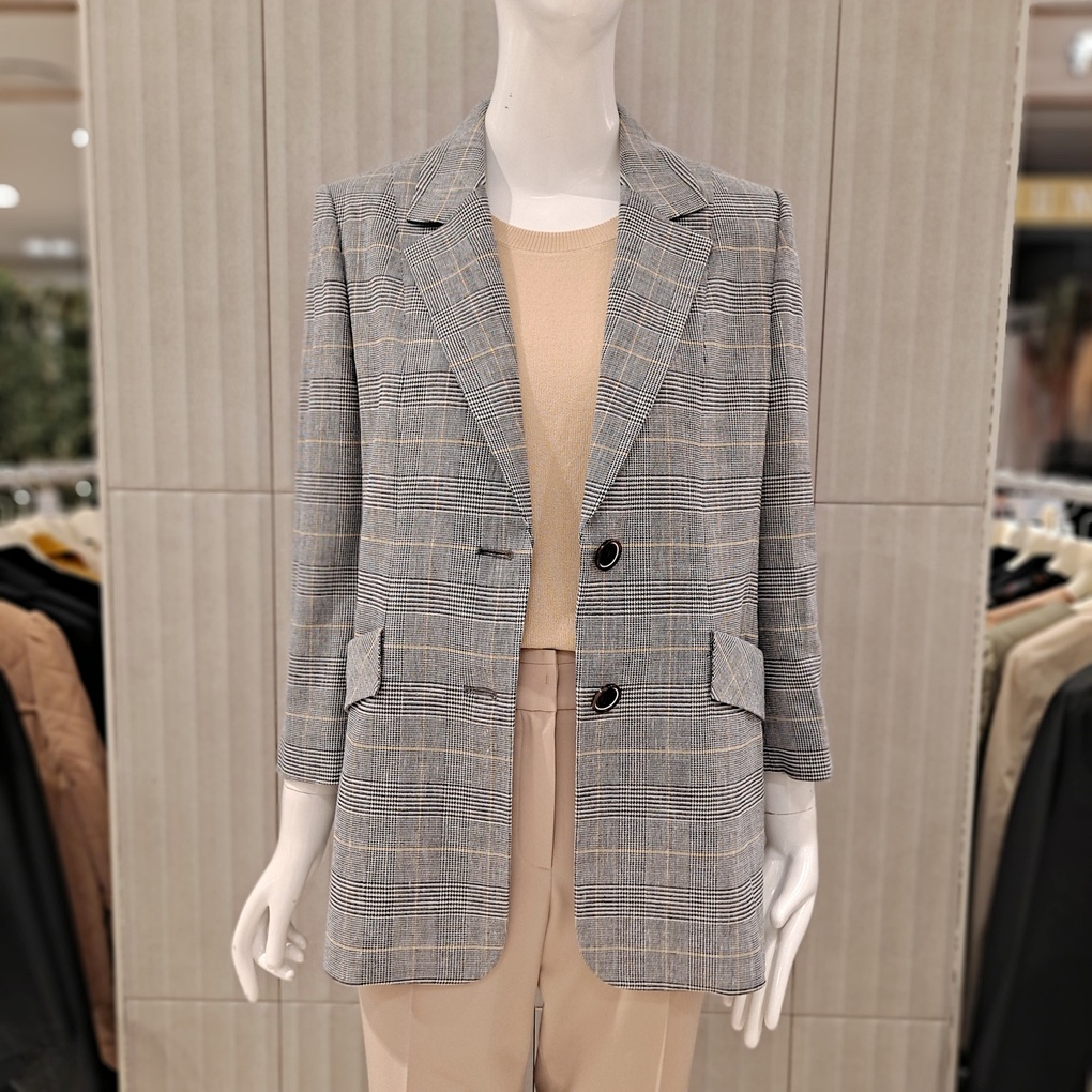 23SS 여름 마 혼방 린넨 하프 자켓 CADU4-WJK060_NC대전유성- 이랜드몰