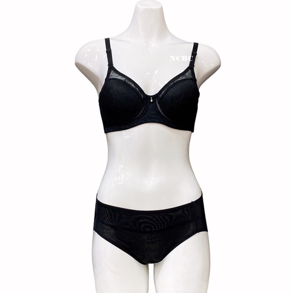 70E~85F까지나오는 파워밀착! 고중심 이중매쉬 심플 몰드 풀컵브라팬티세트- 이랜드몰