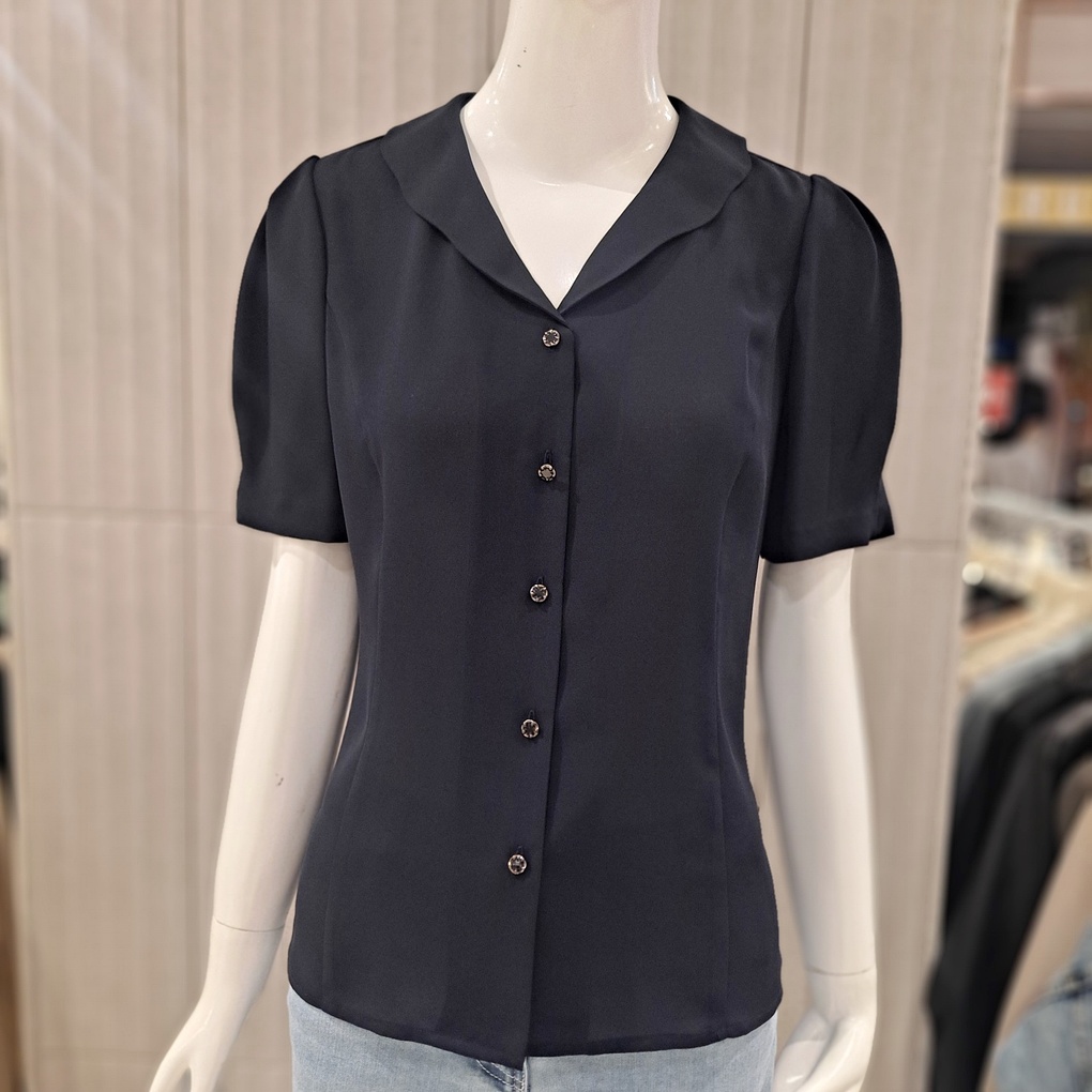 23SS 여름 라운드 카라넥 반팔 블라우스 CADU4-WRB040_NC대전유성- 이랜드몰