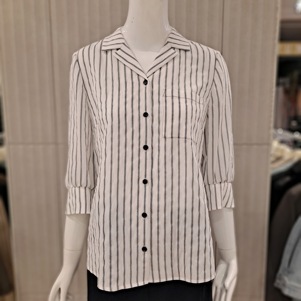 23SS 여름 7부 스트라이프 여성 셔츠 CADU5-WRC110_NC대전유성- 이랜드몰