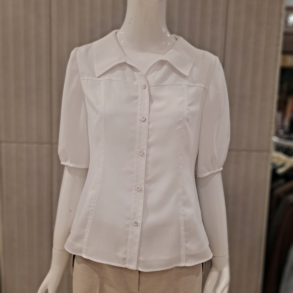 23SS 여름 퍼프소매 베이직 화이트 셔츠 CADU5-WRC180_NC대전유성- 이랜드몰