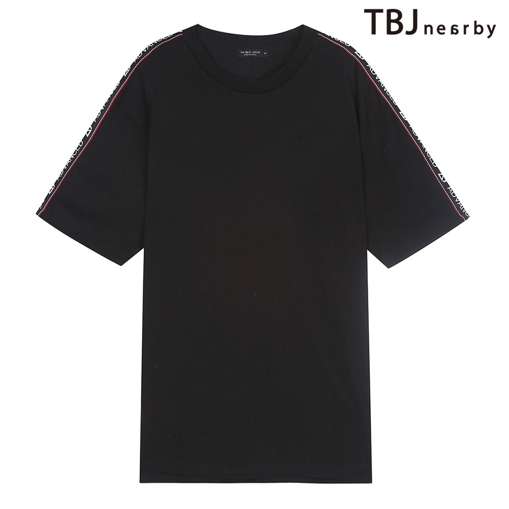 [TBJ] 유니 싱글 소매테이프 루즈핏 티셔츠_블랙- 이랜드몰