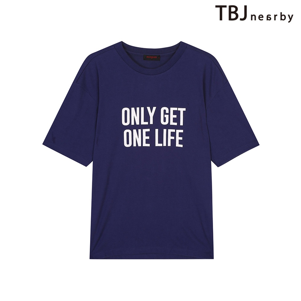 [TBJ] 유니 싱글 레터링 티셔츠_다크블루- 이랜드몰