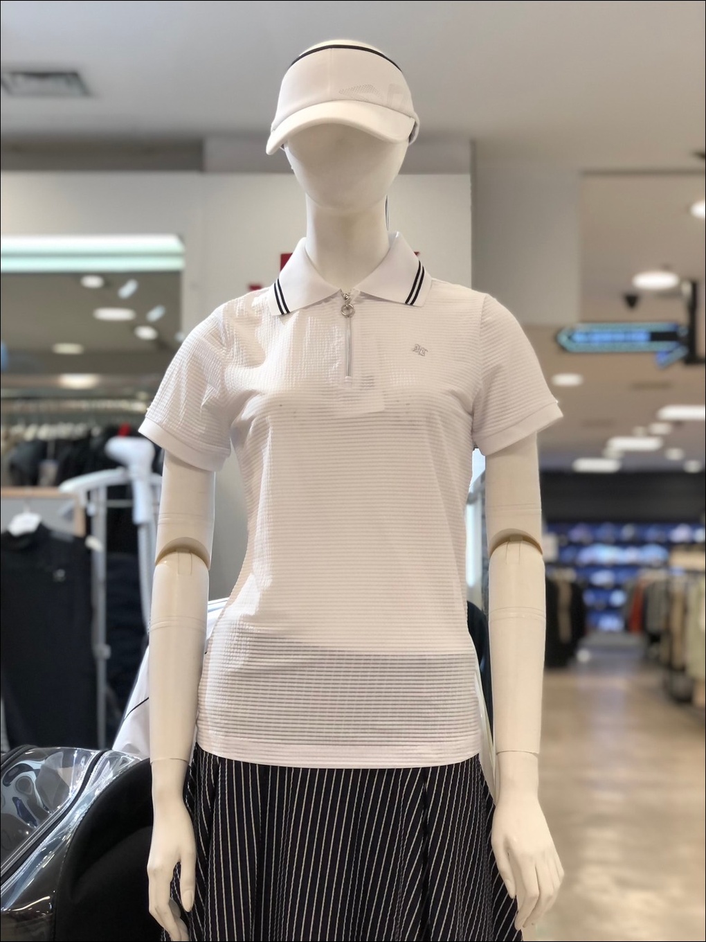 JDX여성여름 깔끔한 솔리드 냉감 써커 반집업카라티셔츠(X2TSU6581)- 이랜드몰