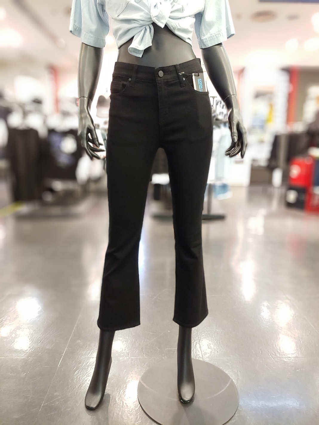 잠뱅이 2023여자 여름 쿨맥스 블랙 히든밴딩 스판 부츠컷 청바지 AN2DNE385- 이랜드몰