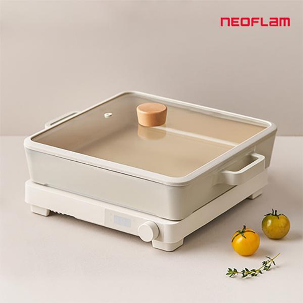 [HOT딜][NEOPLAM] 네오플램 피카 사각전골 사각 다이얼 인덕션 세트(파티팬+뚜껑+인덕션)- 이랜드몰
