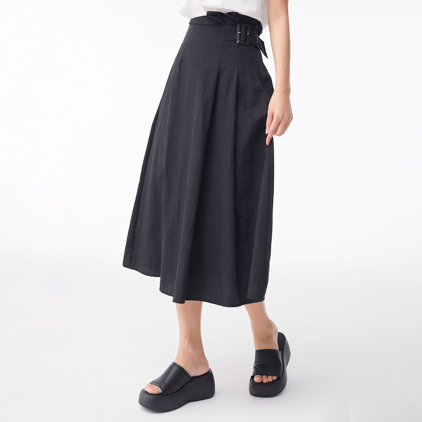 [리오더]벨티드 롱 스커트 WHD626B 리오더_MIWWHD89QB- 이랜드몰