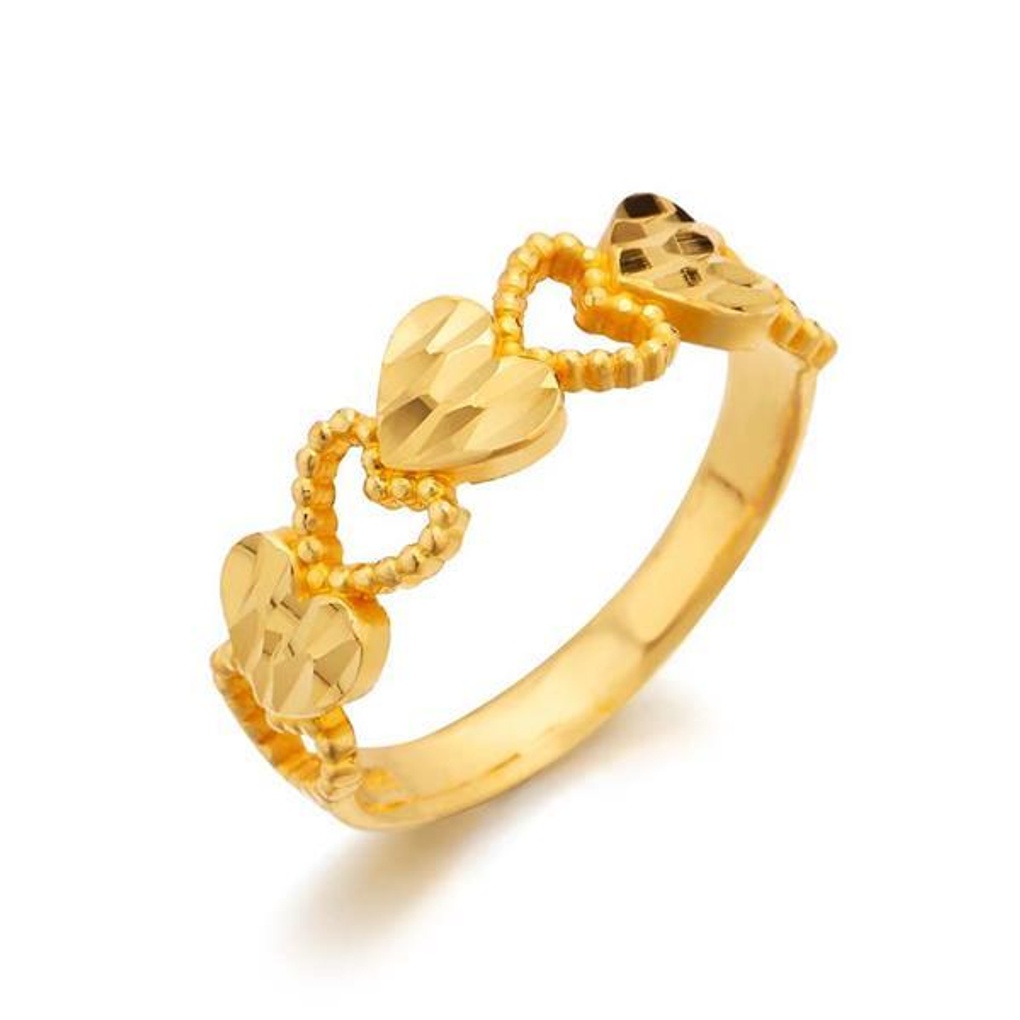 한국금다이아몬드 여자 순금 반지 하트 트레인 24K 3.75g 애끼 검지- 이랜드몰