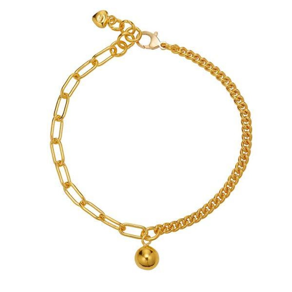 한국금다이아몬드 여자 순금 팔찌 체인 볼 언발 24K 11.25g 18K장식- 이랜드몰