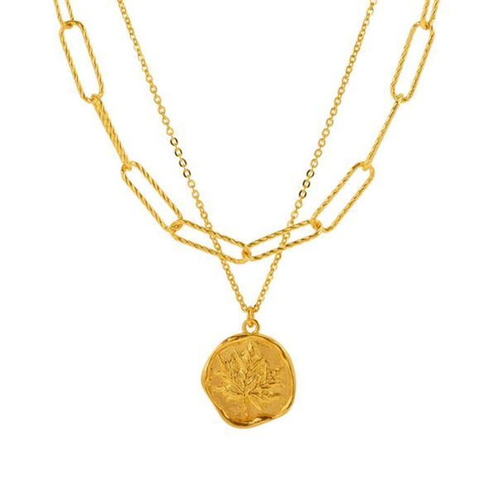 한국금다이아몬드 여자 순금 목걸이 캐나다 코인 24K 18.75g 18K장식- 이랜드몰