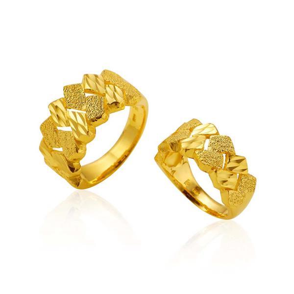 한국금다이아몬드 여자 남자 순금 반지 컷팅 샌딩 크로스 24K 18.75g- 이랜드몰