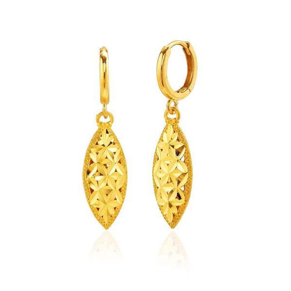 한국금다이아몬드 여자 순금 원터치 귀걸이 다이아 컷 24K 3.75g 18k링- 이랜드몰