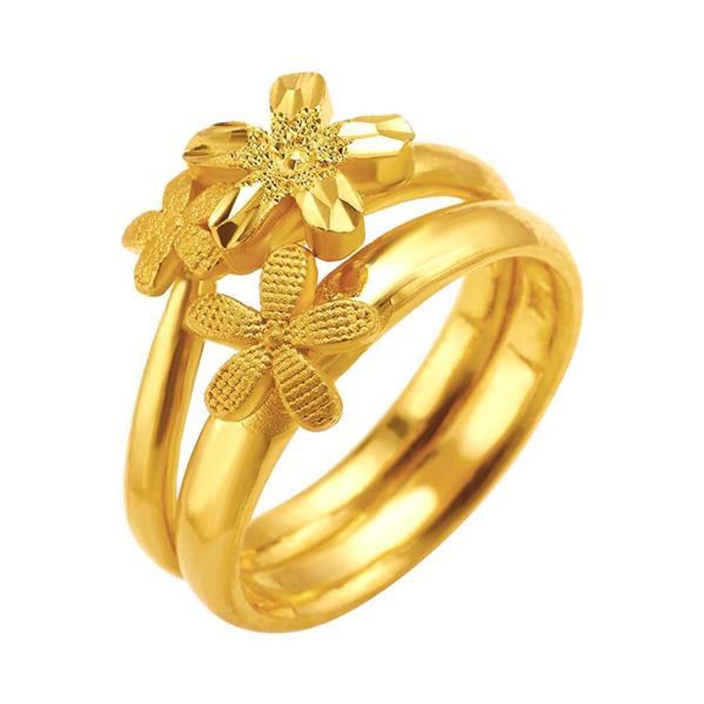한국금다이아몬드 여자 순금 반지 꽃 24K 11.25g 쌍가락지 쌍지 애끼- 이랜드몰