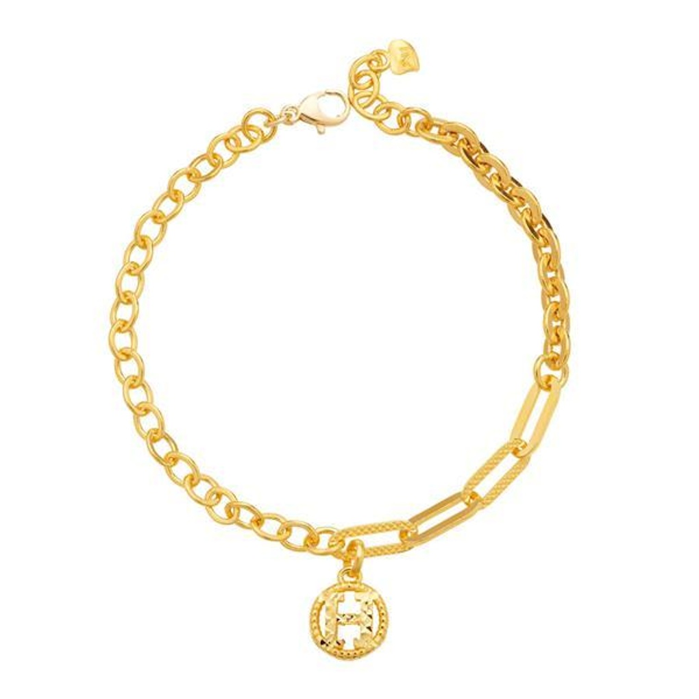 한국금다이아몬드 여자 순금 팔찌 H 참 클립 체인 24K 11.25g 18K장식- 이랜드몰