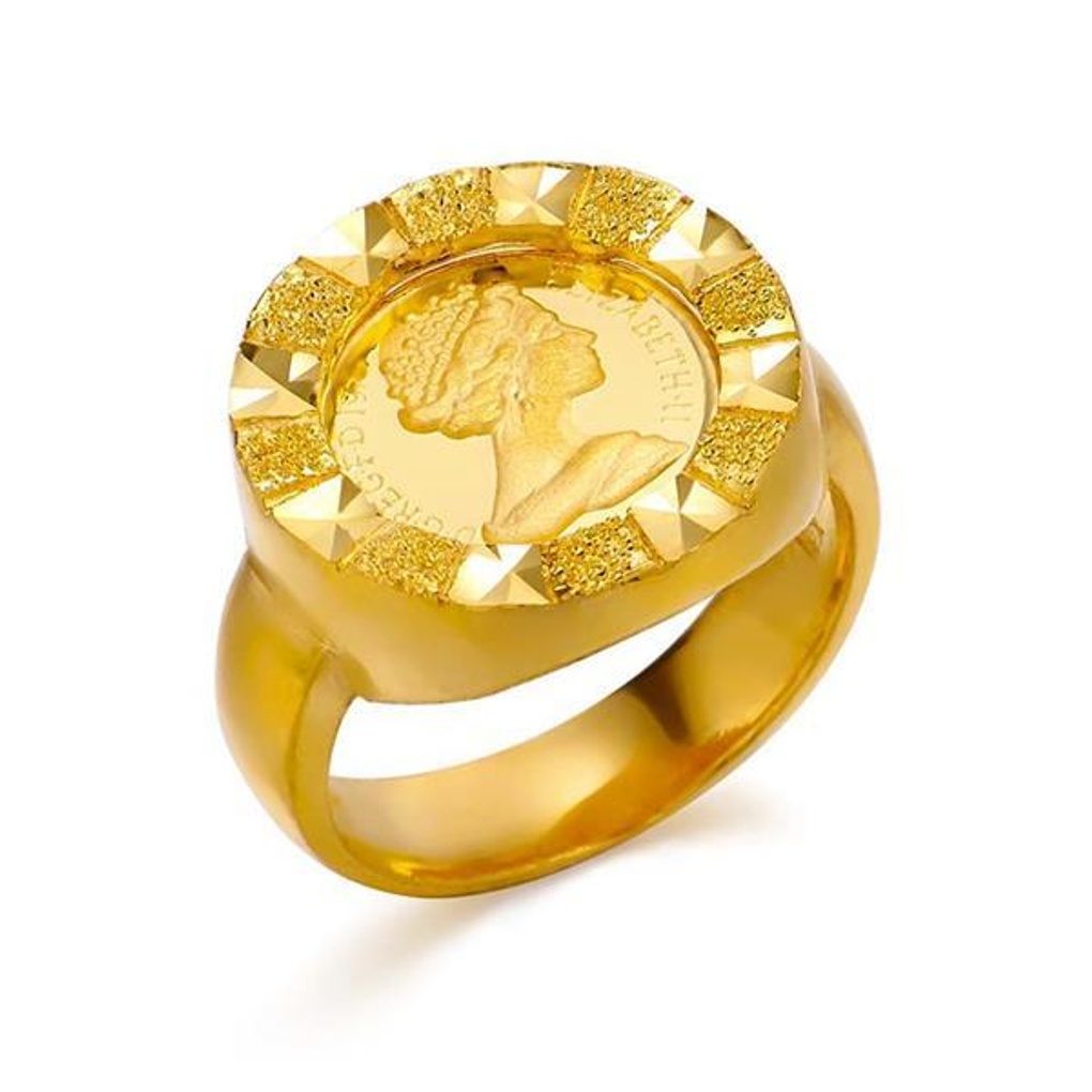 한국금다이아몬드 여자 순금 반지 엘리자베스 코인 24K 11.25g 애끼- 이랜드몰