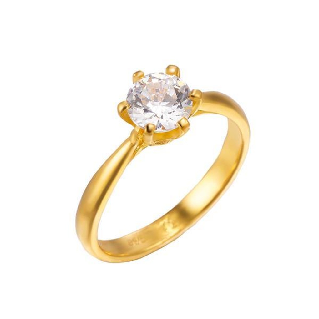 한국금다이아몬드 여자 순금 반지 6프롱 24K 3.75g- 이랜드몰