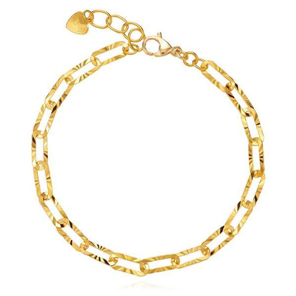 한국금다이아몬드 여자 순금 팔찌 체인 빗살 24K 3.75g 18K장식- 이랜드몰