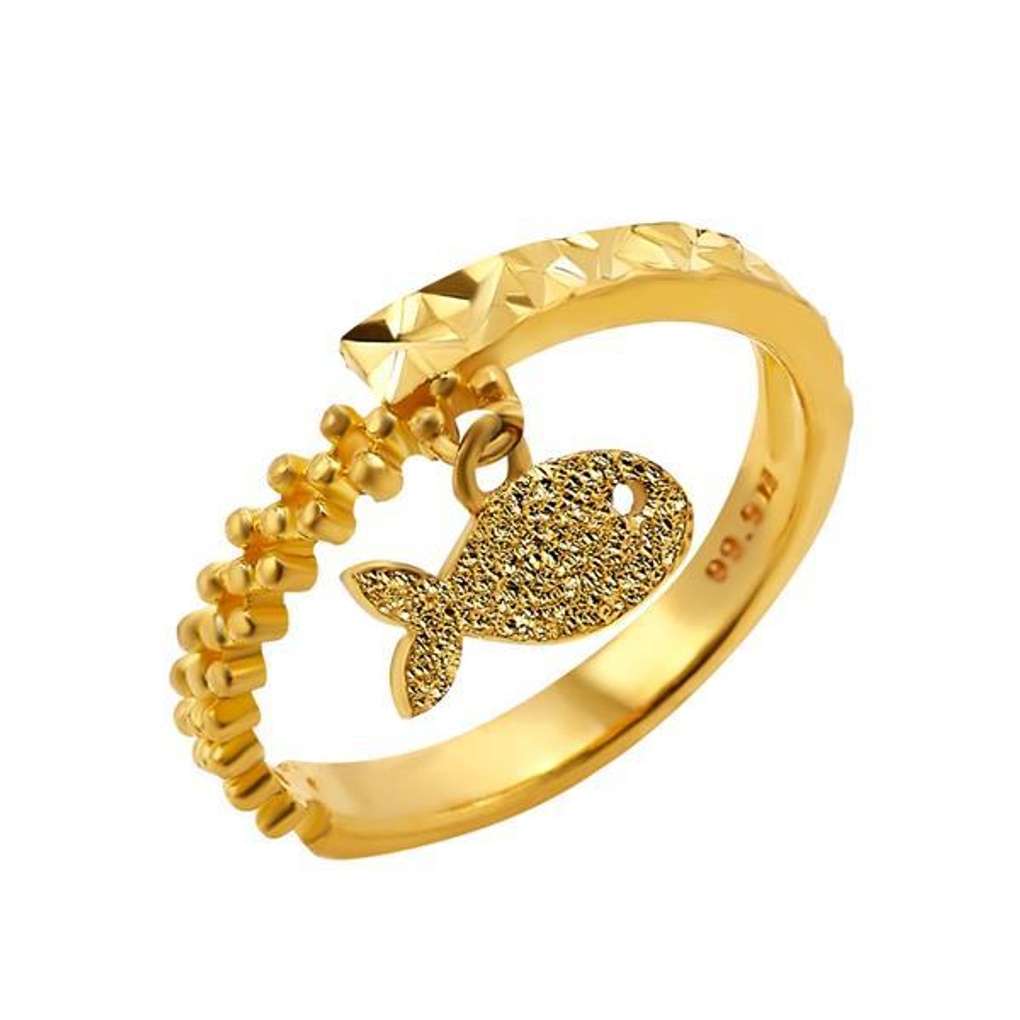 한국금다이아몬드 여자 순금 반지 물고기 24K 3.75g 애끼 검지- 이랜드몰