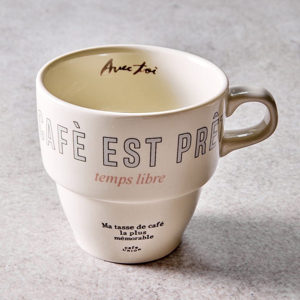 프렌치레터 스태킹머그 275ml 아이보리_CA3323076- KIDIKIDI