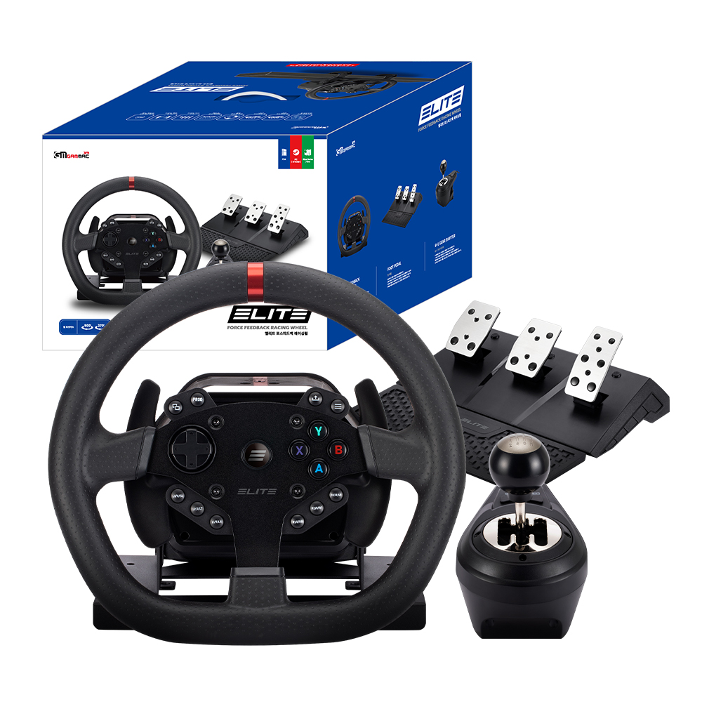 엘리트 포스피드백 레이싱휠 (PC,PS4,PS5 호환)- 이랜드몰