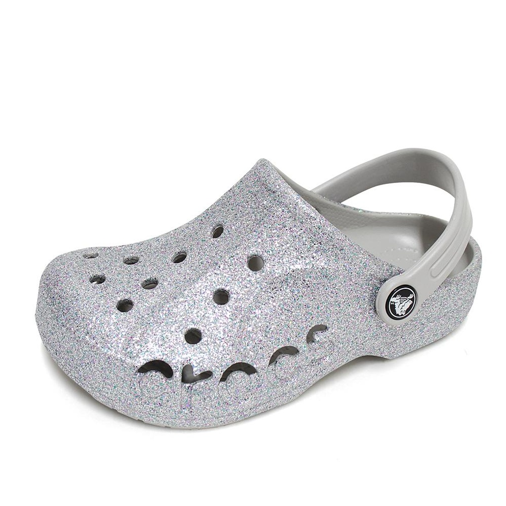 크록스 키즈 바야 글리터 클로그 주니어 아동 슬리퍼 샌들 실버 207015-040- 이랜드몰