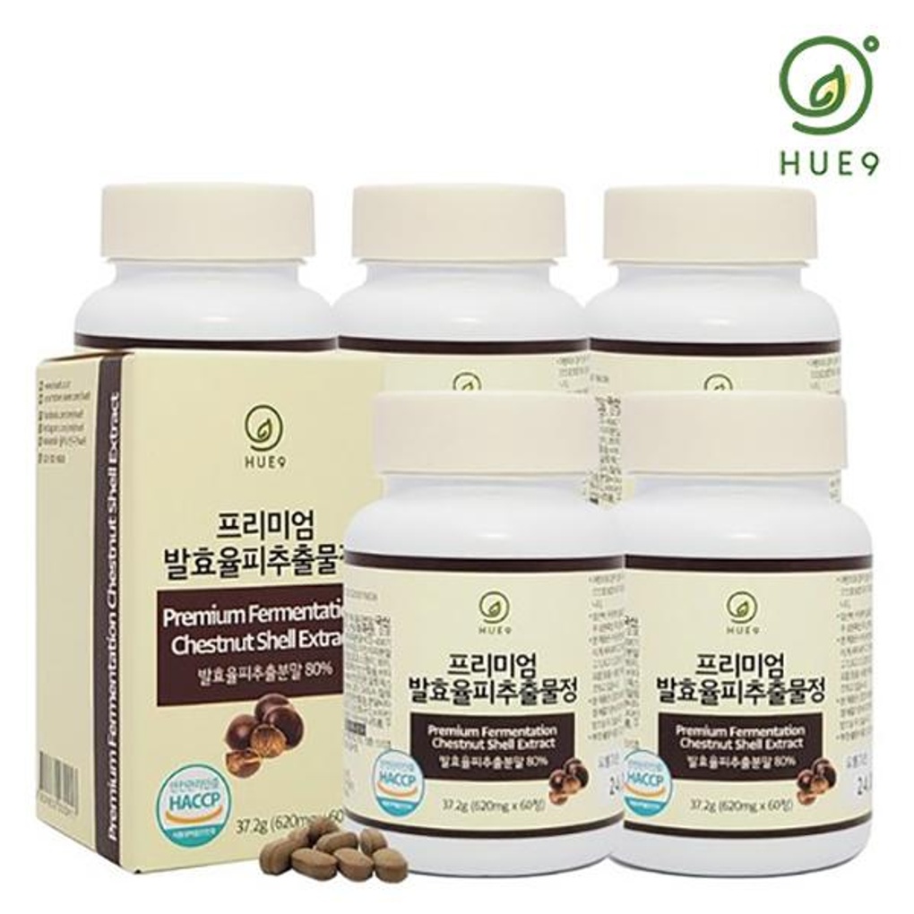 휴나인 프리미엄 발효율피추출물정 5박스(박스당 620mg x 60정) 엘라그산- 이랜드몰