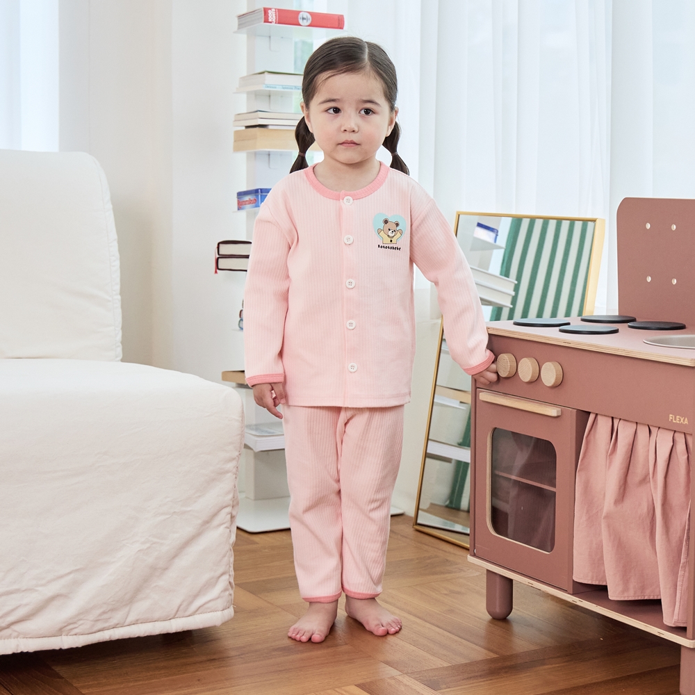 슈가골지실내복 핑크- KIDIKIDI