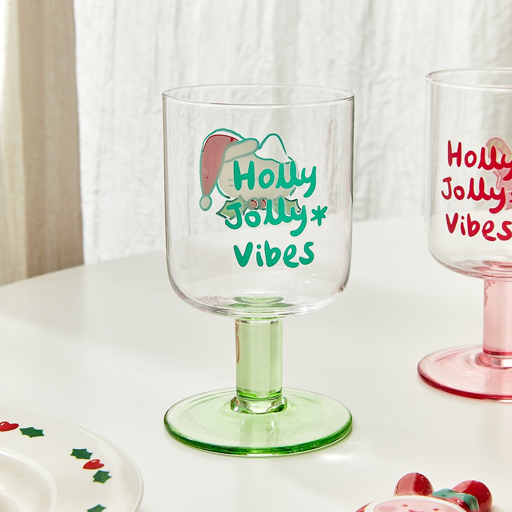 크리스마스 홀리졸리 밀크캣 고블렛잔 290ML_KT2123008- 모던하우스
