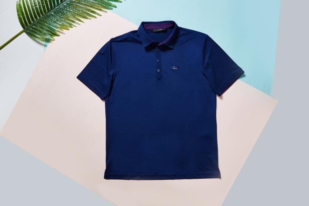 [그렉노먼] 남성 폴리스판 셔츠스타일 카라넥 반팔티셔츠 (블루)_HMG18-TS203- 이랜드몰