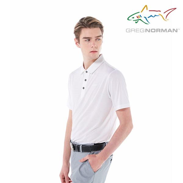 [그렉노먼] 남성 시어서커 카라넥 반팔티셔츠 (화이트)_HMG20-TS201- 이랜드몰