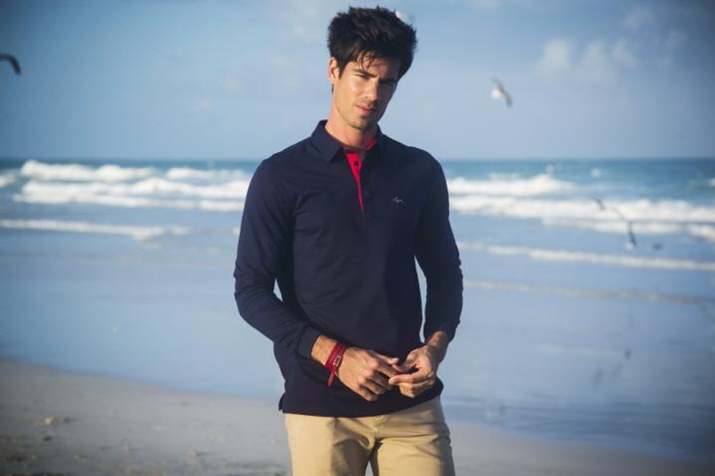 [그렉노먼] 남성 긴팔 카라 티셔츠 (네이비)_HMG18-TS103- 이랜드몰