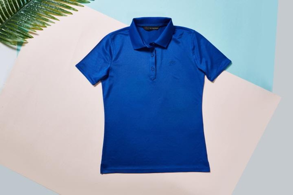 [그렉노먼] 여성 폴리스판 자수로고 카라넥 반팔티셔츠 (블루)_HWG18-TS205- 이랜드몰