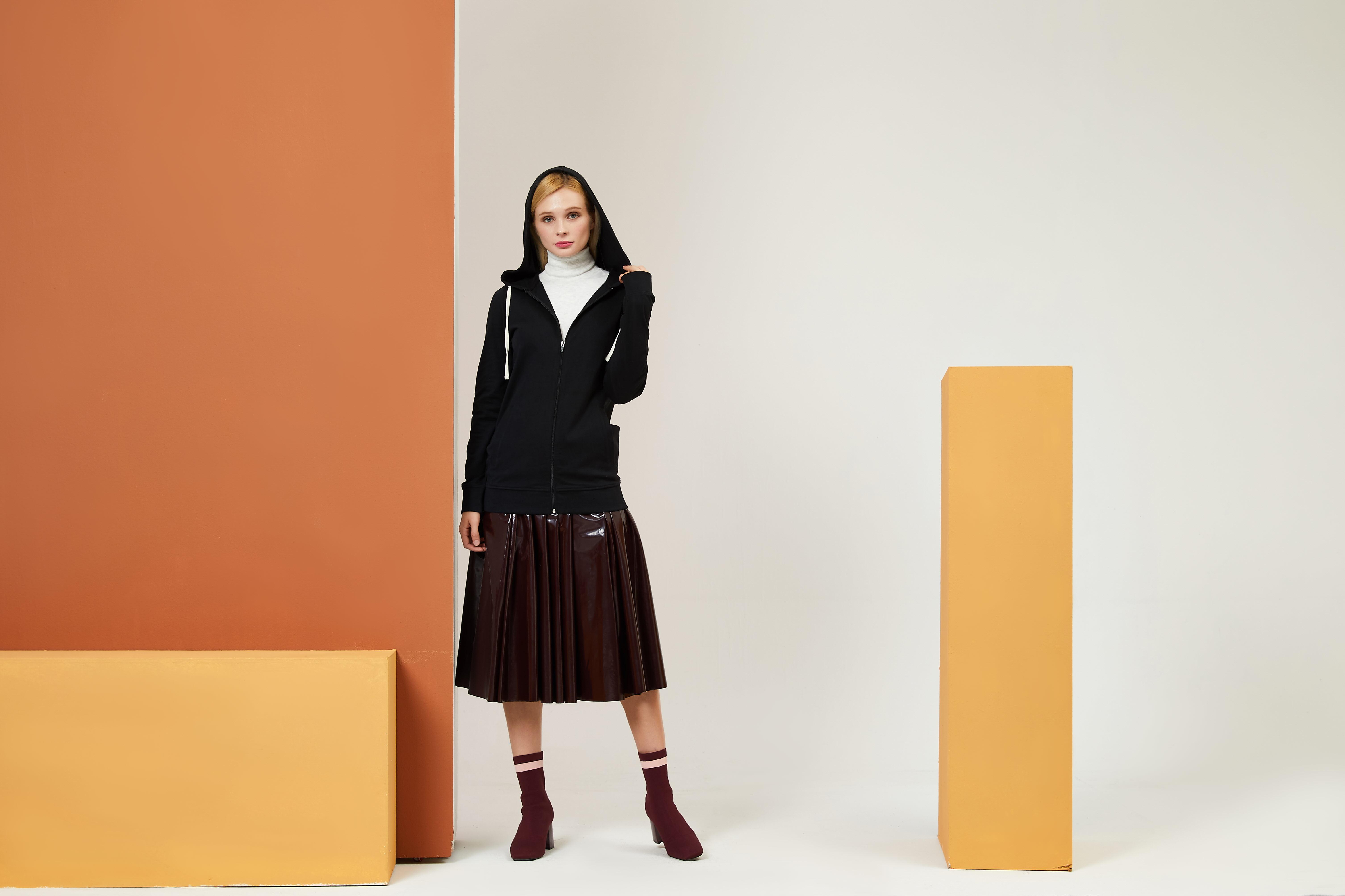 그렉노먼 여성 싱글 후드집업 (블랙)_HWP19-HD307- 이랜드몰