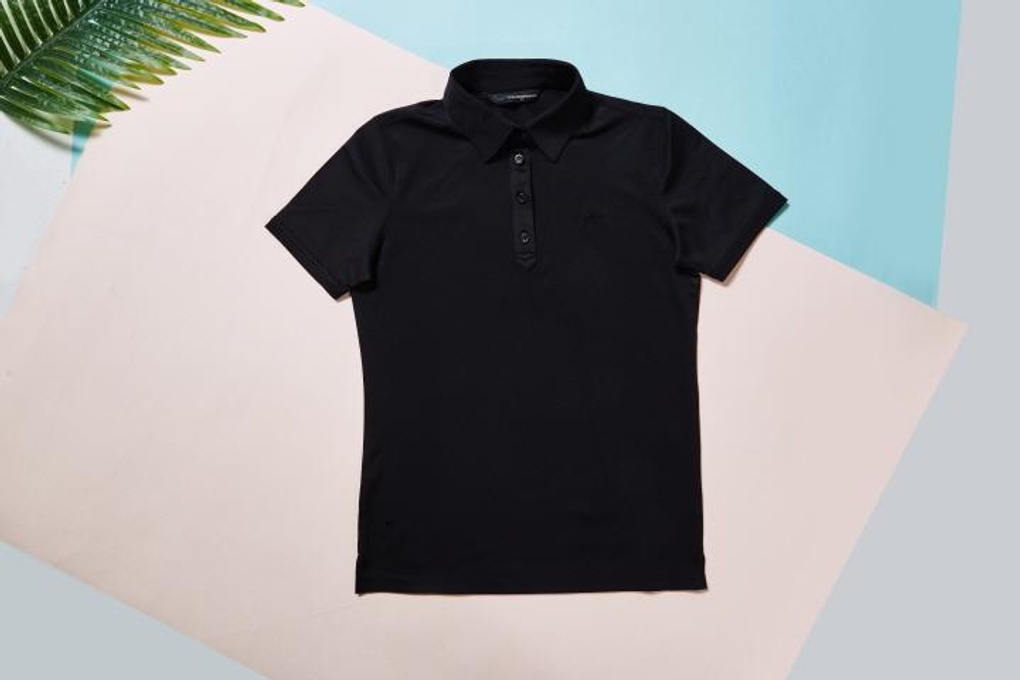 [그렉노먼] 여성 폴리스판 자수로고 카라넥 반팔티셔츠 (블랙)_HWG18-TS202- 이랜드몰